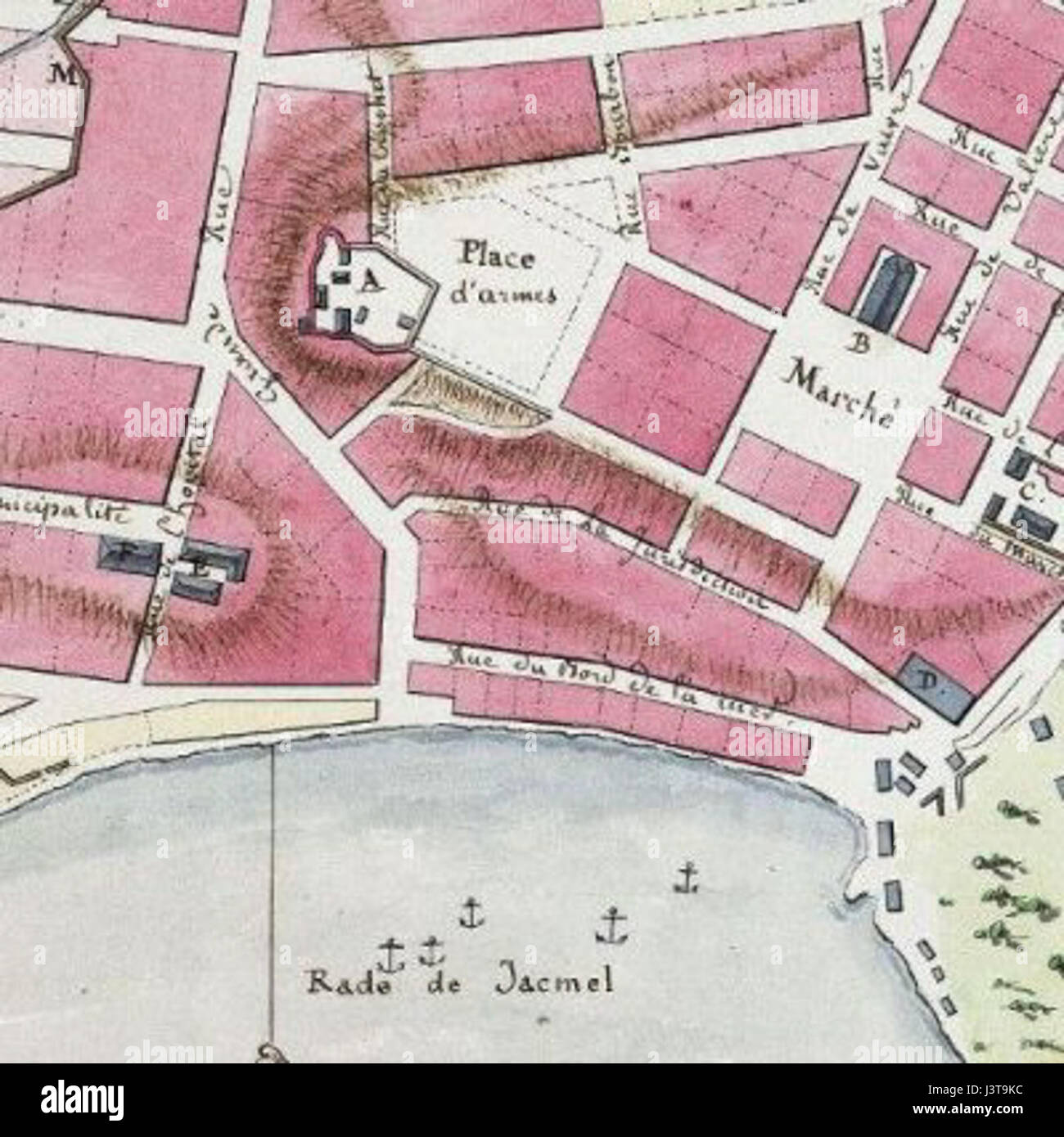 This map depicts the area of Jacmel in Haiti as it appeared in 1799 ...