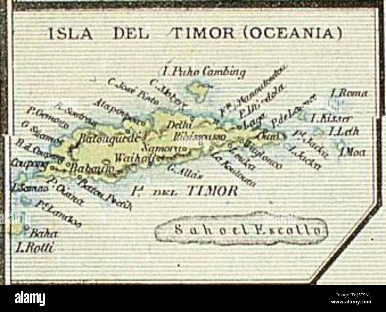 Isla del Timor, or Timor Island, is located in Southeast Asia and is ...