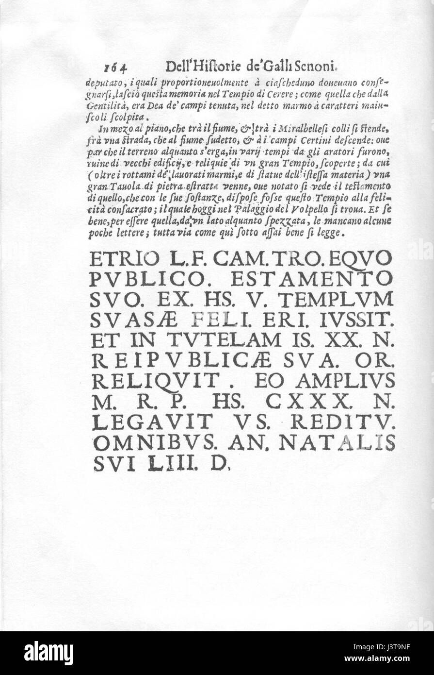 Istorie dello Stato di Urbino Libro Secondo 164 Stock Photo - Alamy