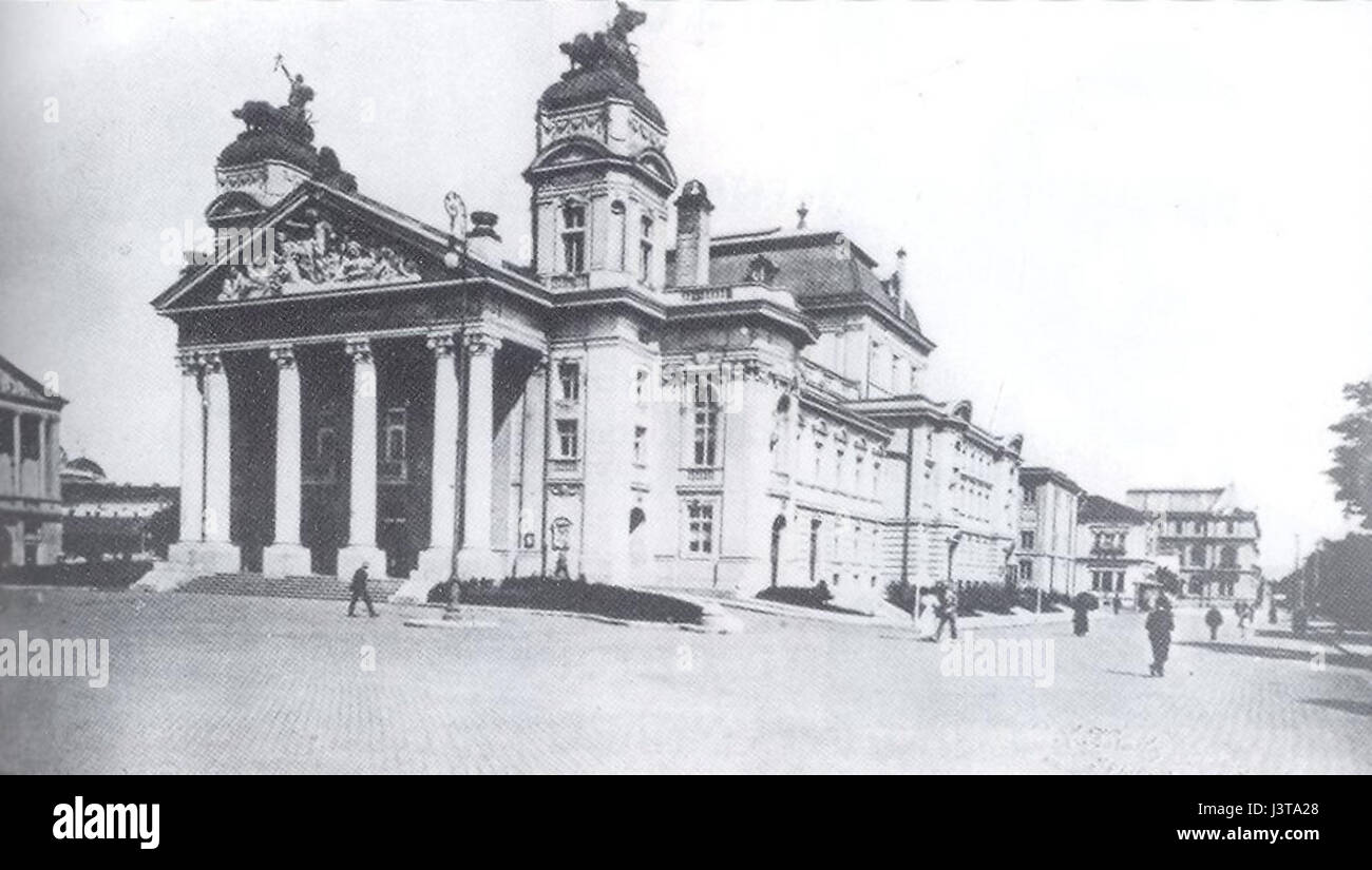 The Ivan Vazov National Theatre, built in 1907 in Sofia, Bulgaria, is ...