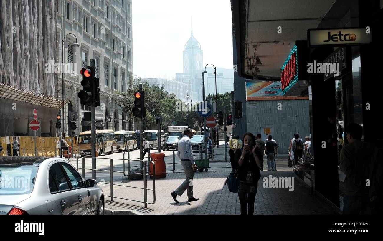 Side Street View of Horizon in Hong Kong Stock Photo - Alamy