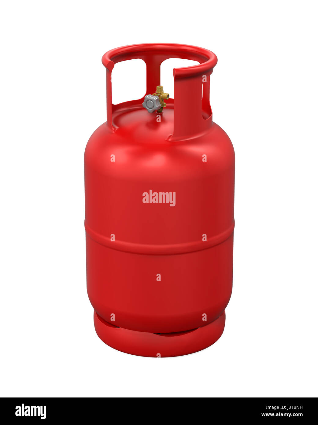 Red Gas Cylinder Isolated Stock Photo - Alamy