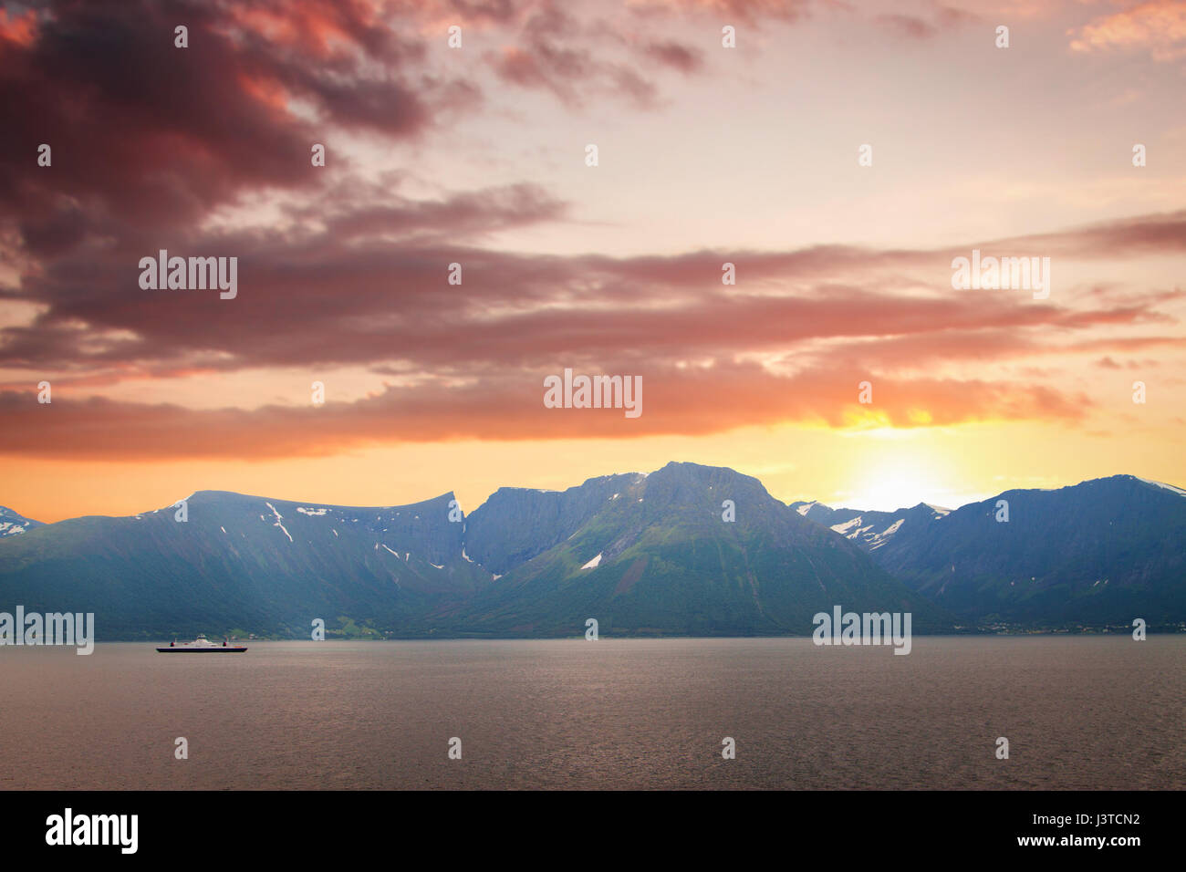 scenic landscapes of the northern Norwegian fjords Stock Photo - Alamy