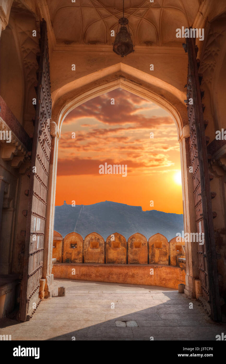 Amber Fort or Amer - fortified residence of Raja in the eponymous ...