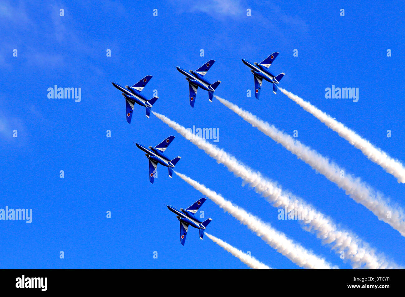 Blue Impulse Aerobatic Display Stock Photo - Alamy
