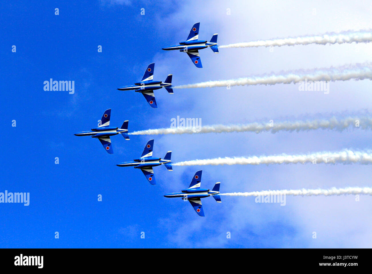 Blue Impulse Aerobatic Display Stock Photo - Alamy