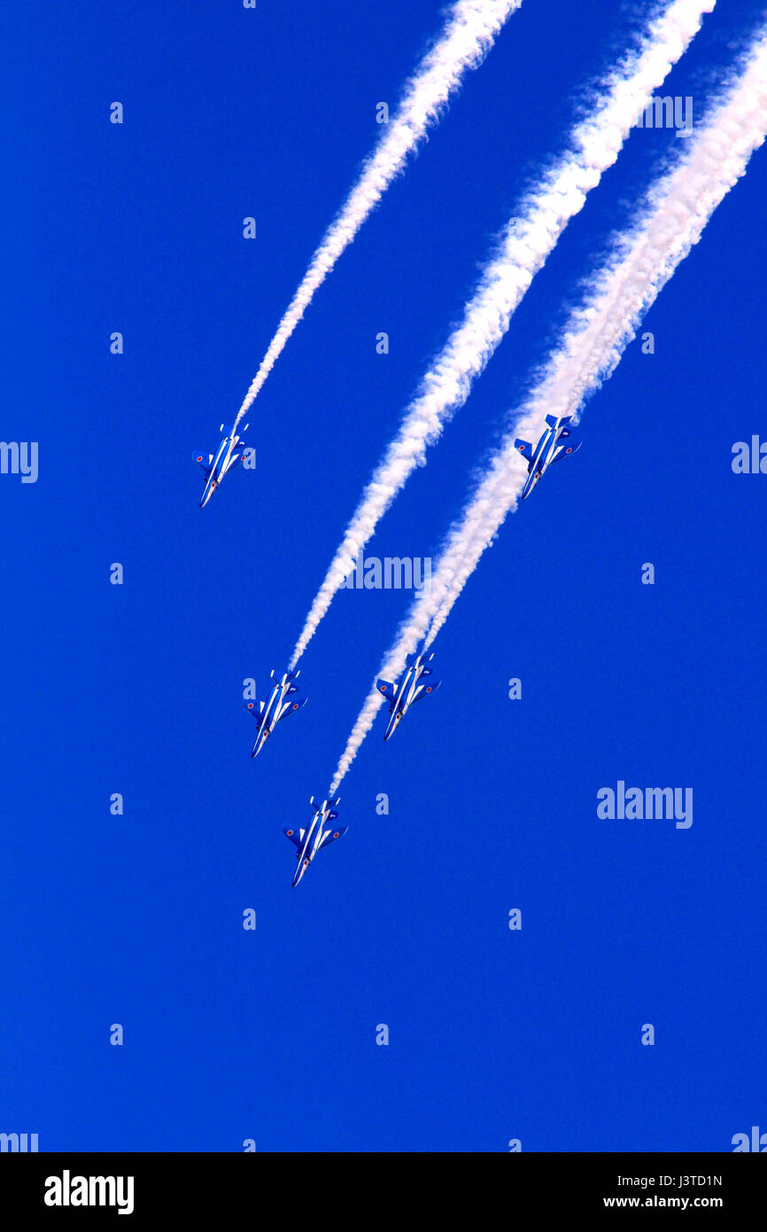 Blue Impulse Aerobatic Display Stock Photo - Alamy