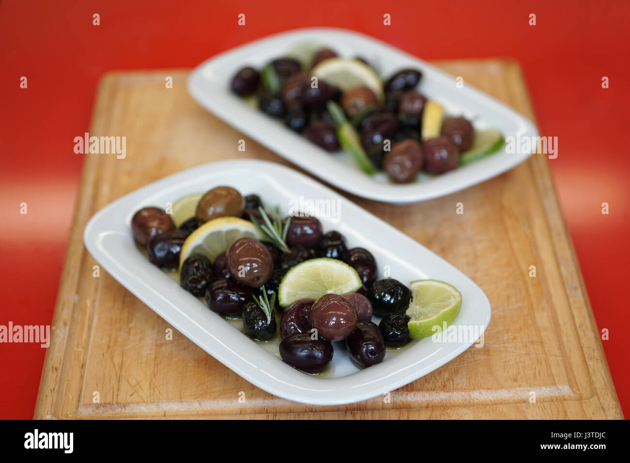 black olives served in authentic greek style Stock Photo - Alamy