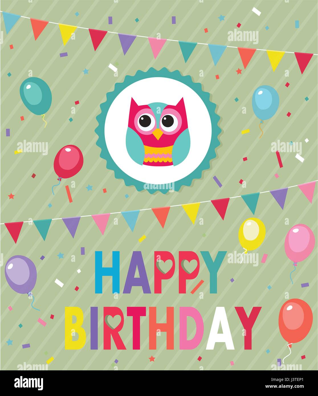 Happy birthday owl hi-res stock photography and images - Alamy
