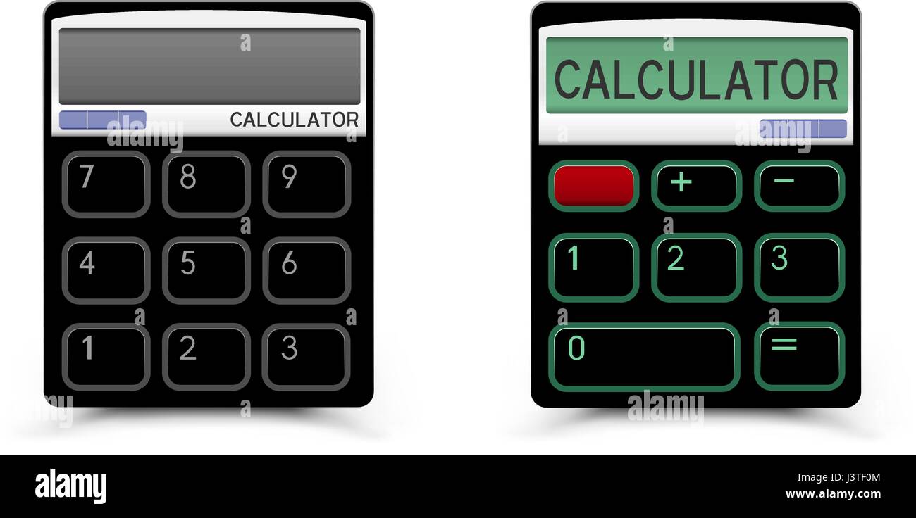 Black calculator Stock Vector Images - Alamy