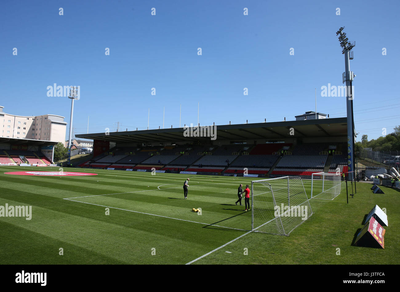 A general view of Firhill stadium home of Partick Thistle at the ...
