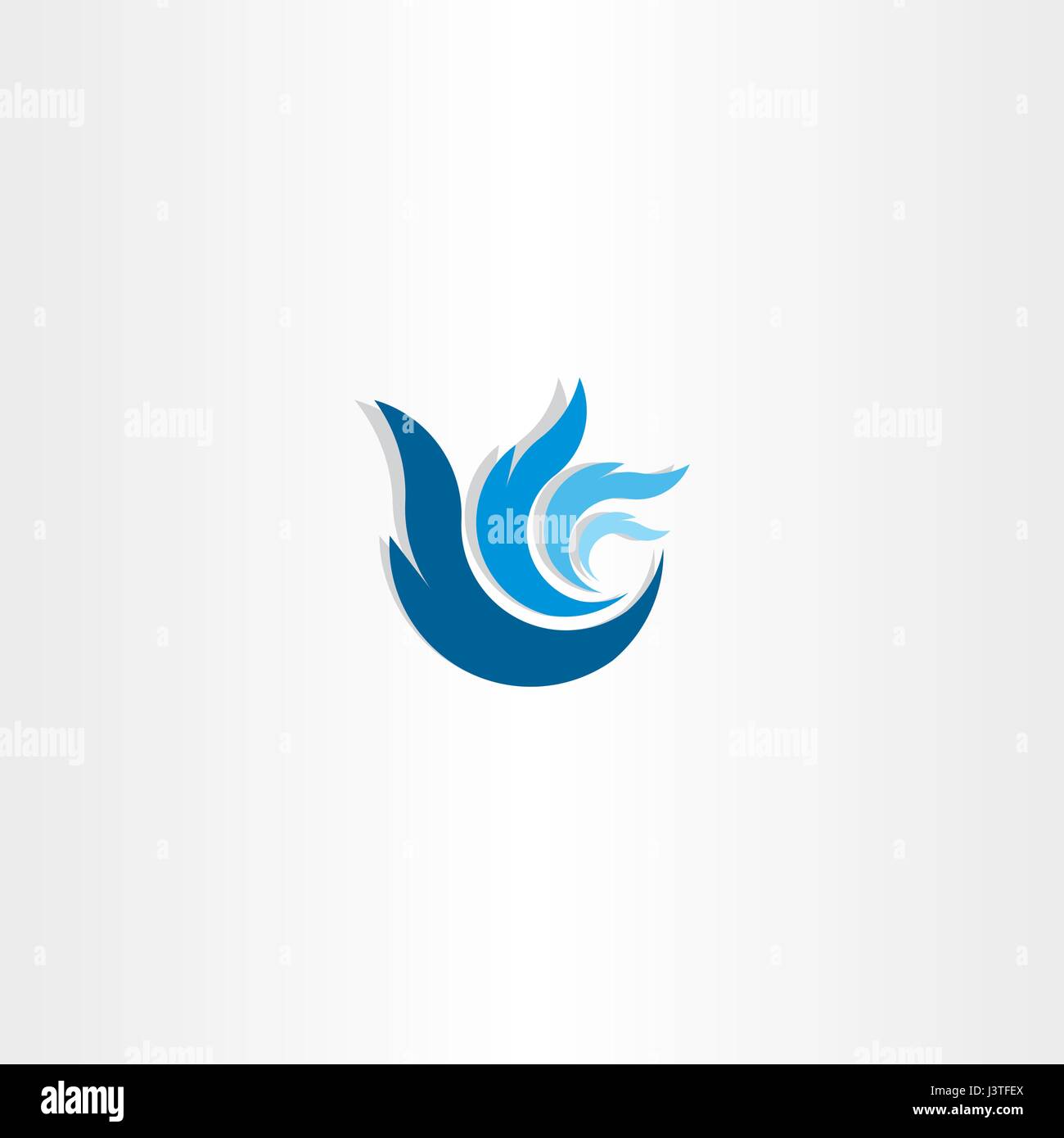 abstract blue logo wave water symbol design Stock Vector Image & Art ...