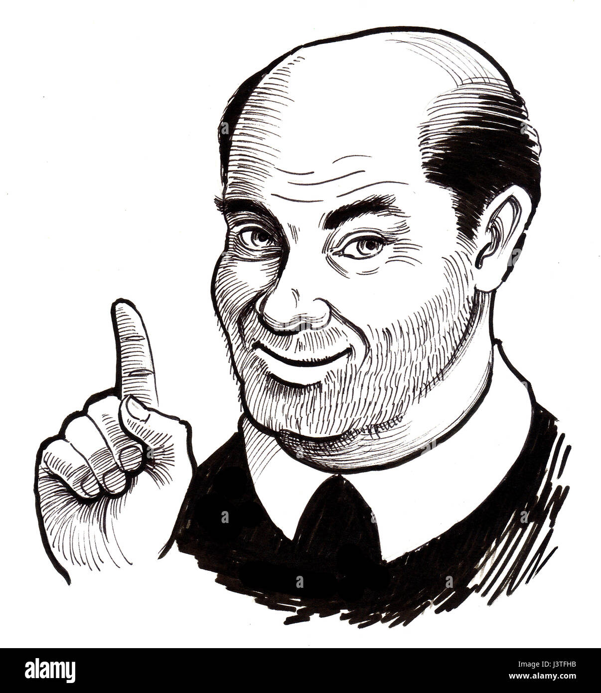 Man pointing up Stock Photo - Alamy