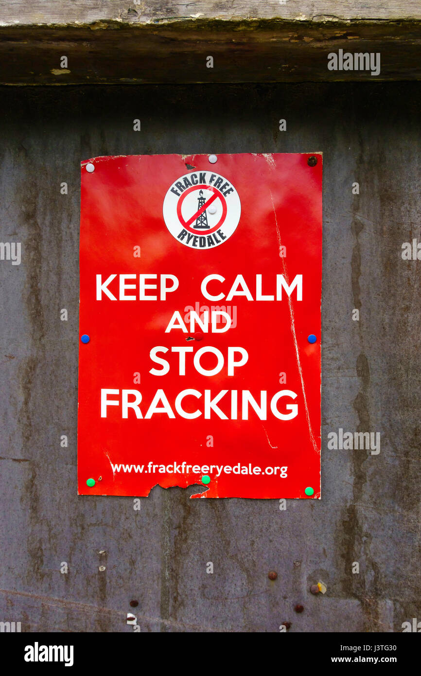 Campaign Poster for Frack Free Rydale a sign reading KEEP CALM AND STOP ...