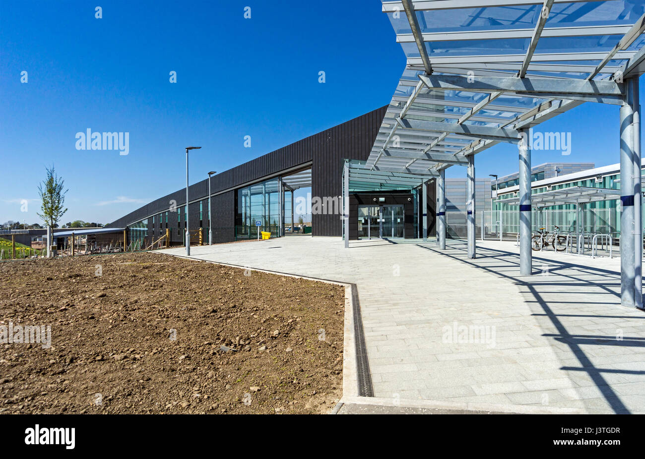 Entrance to Scotrail new railway station interchange at Edinburgh ...