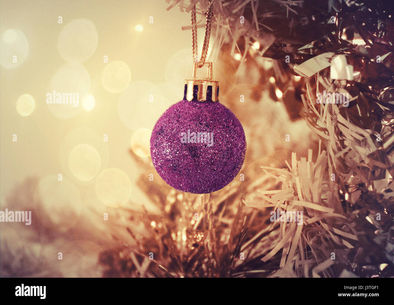 Beautiful golden bauble hanging hi-res stock photography and images - Alamy