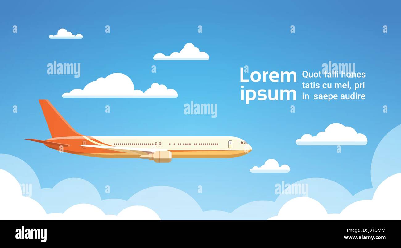 Plane Aircraft Flying Sky Air Transport Stock Vector Image & Art - Alamy