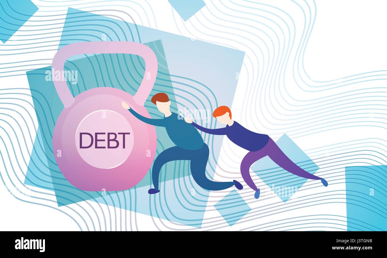 Debt concept illustration Stock Vector Images - Alamy