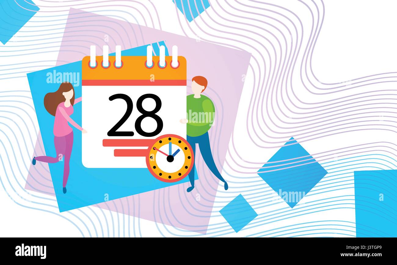 Busy Work Calendar Stock Vector Images - Alamy