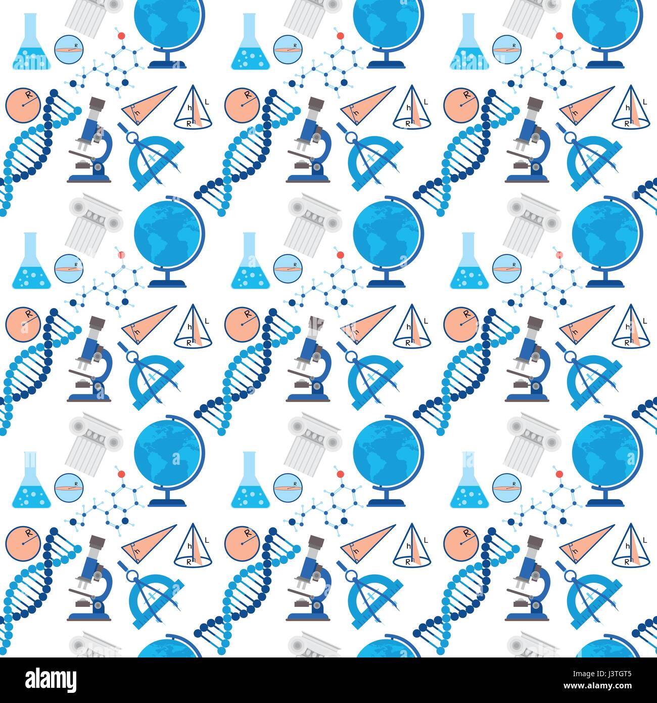 Chemistry Science Education Seamless Pattern Stock Vector Image & Art ...