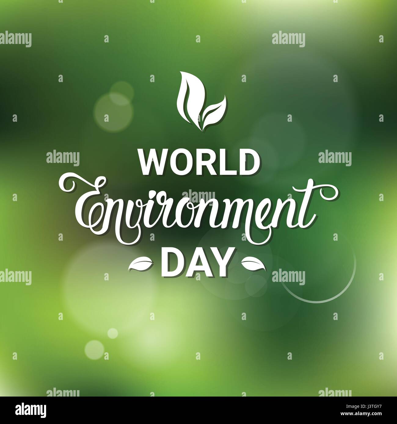 Earth World Environment Day Ecology Protection Holiday Greeting Card ...