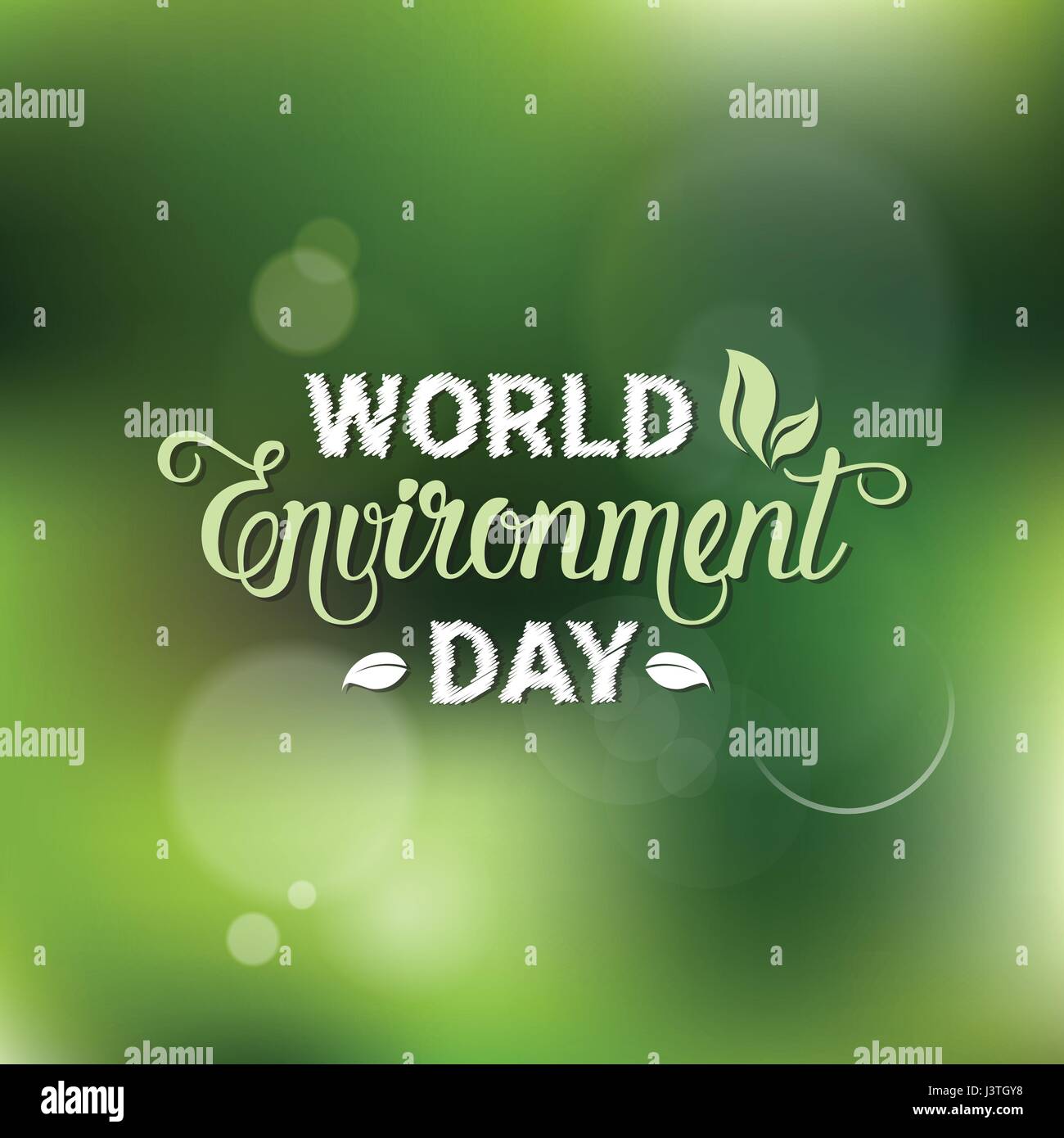 Earth World Environment Day Ecology Protection Holiday Greeting Card ...