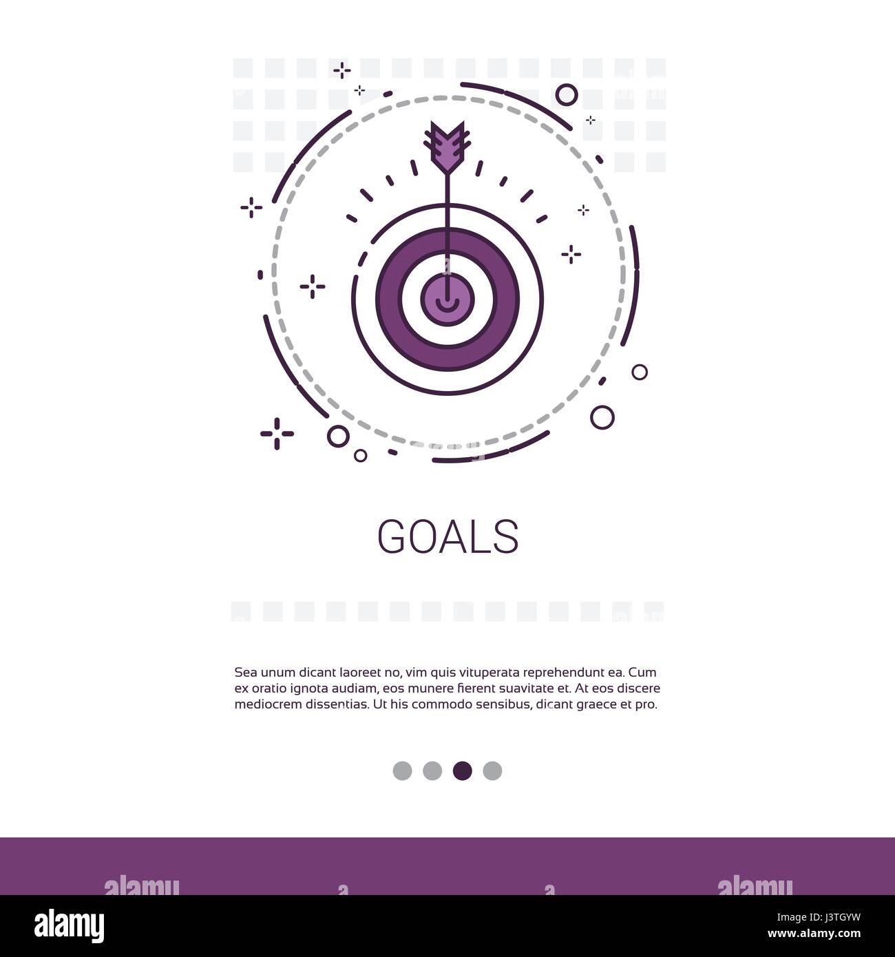 Archery Goal Business Target Banner With Copy Space Stock Vector Image ...