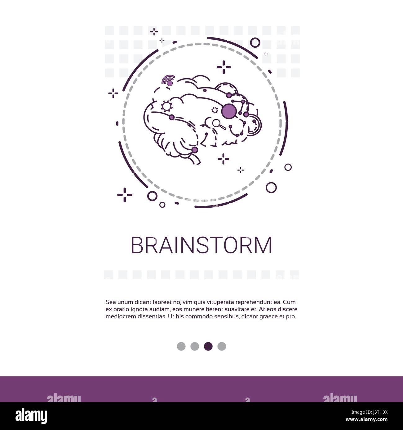 Brainstorm Project Development Startup Banner With Copy Space Vector ...