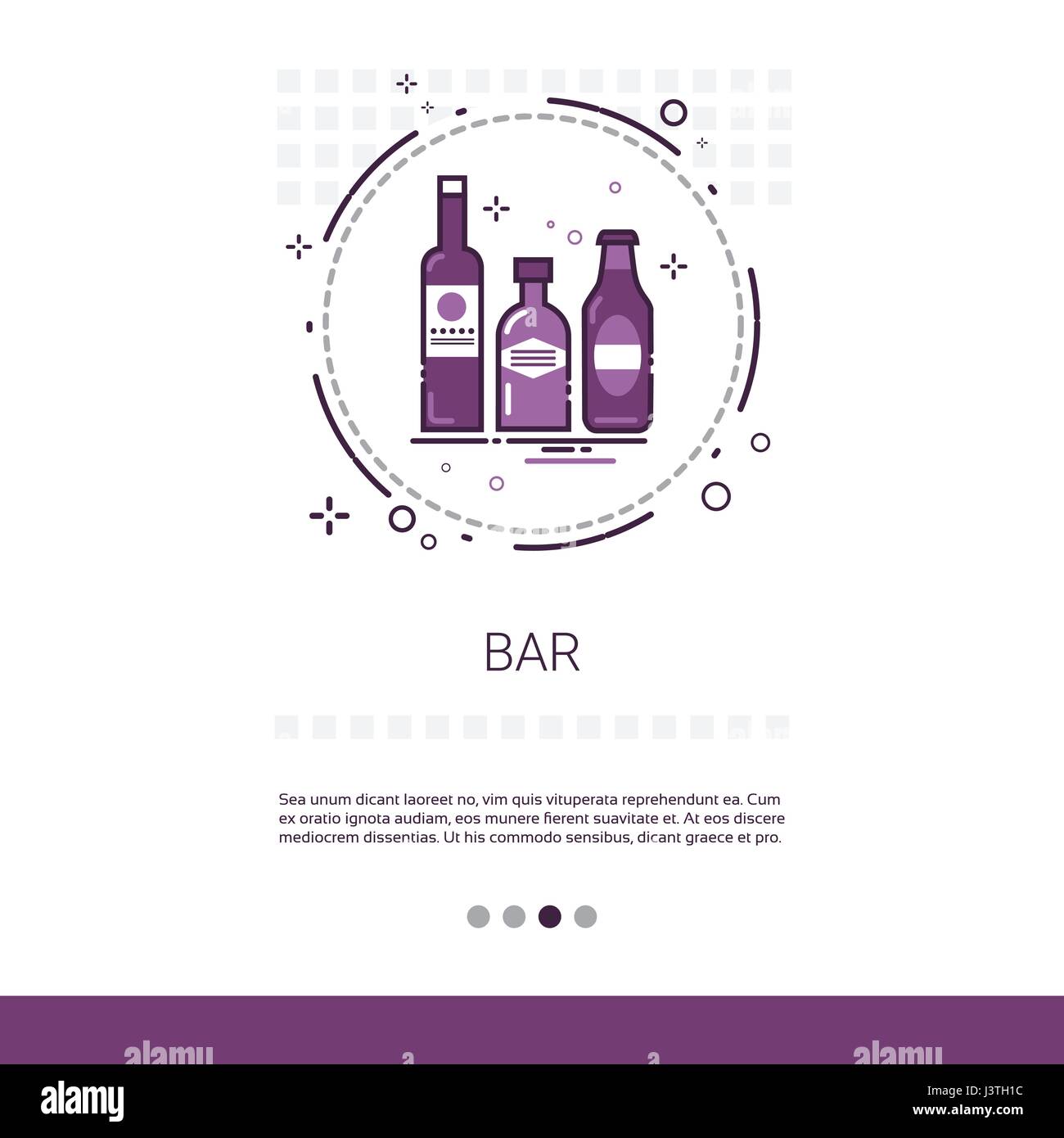 Restaurant Bar Alcohol Drink Service Banner With Copy Space Stock ...