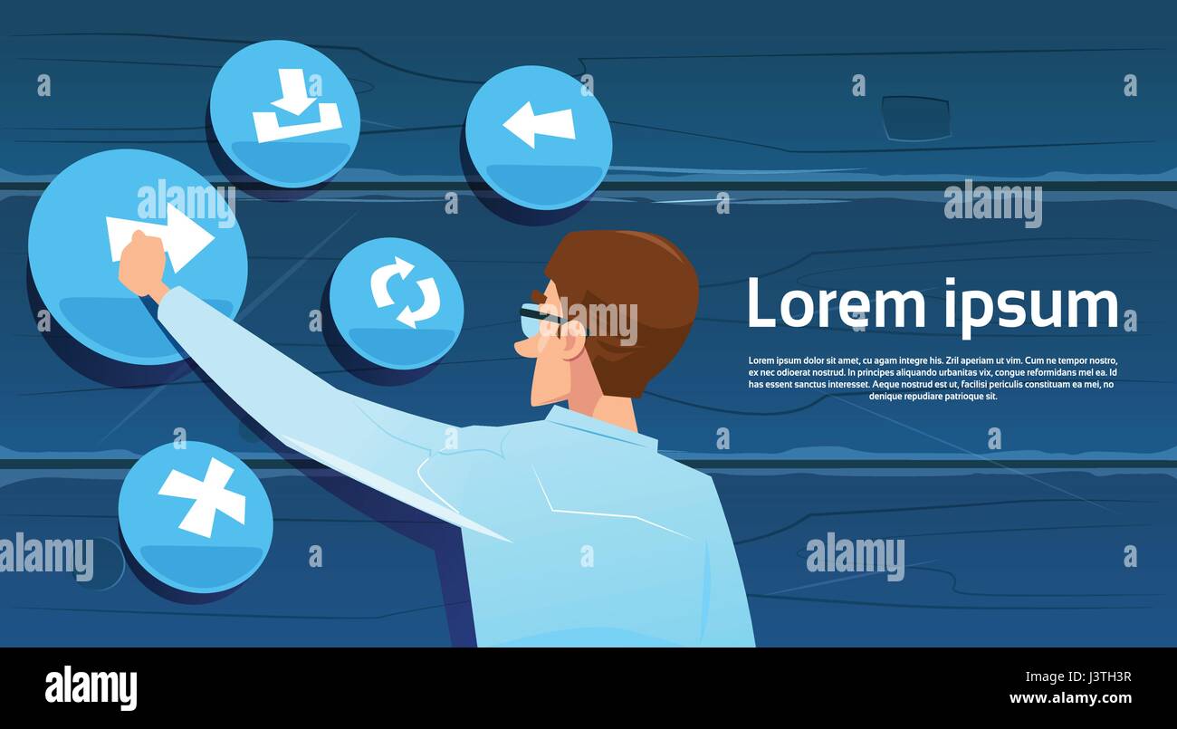 Man computer back view Stock Vector Images - Alamy