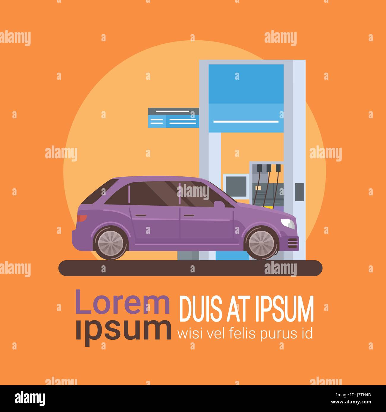 Car Fueling At Gas Petrol Station Stock Vector Image & Art - Alamy