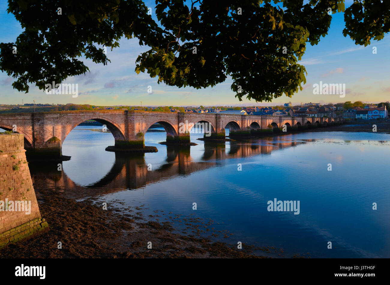 Berwick, three bridges cross the Tweed which are shown here The Old ...