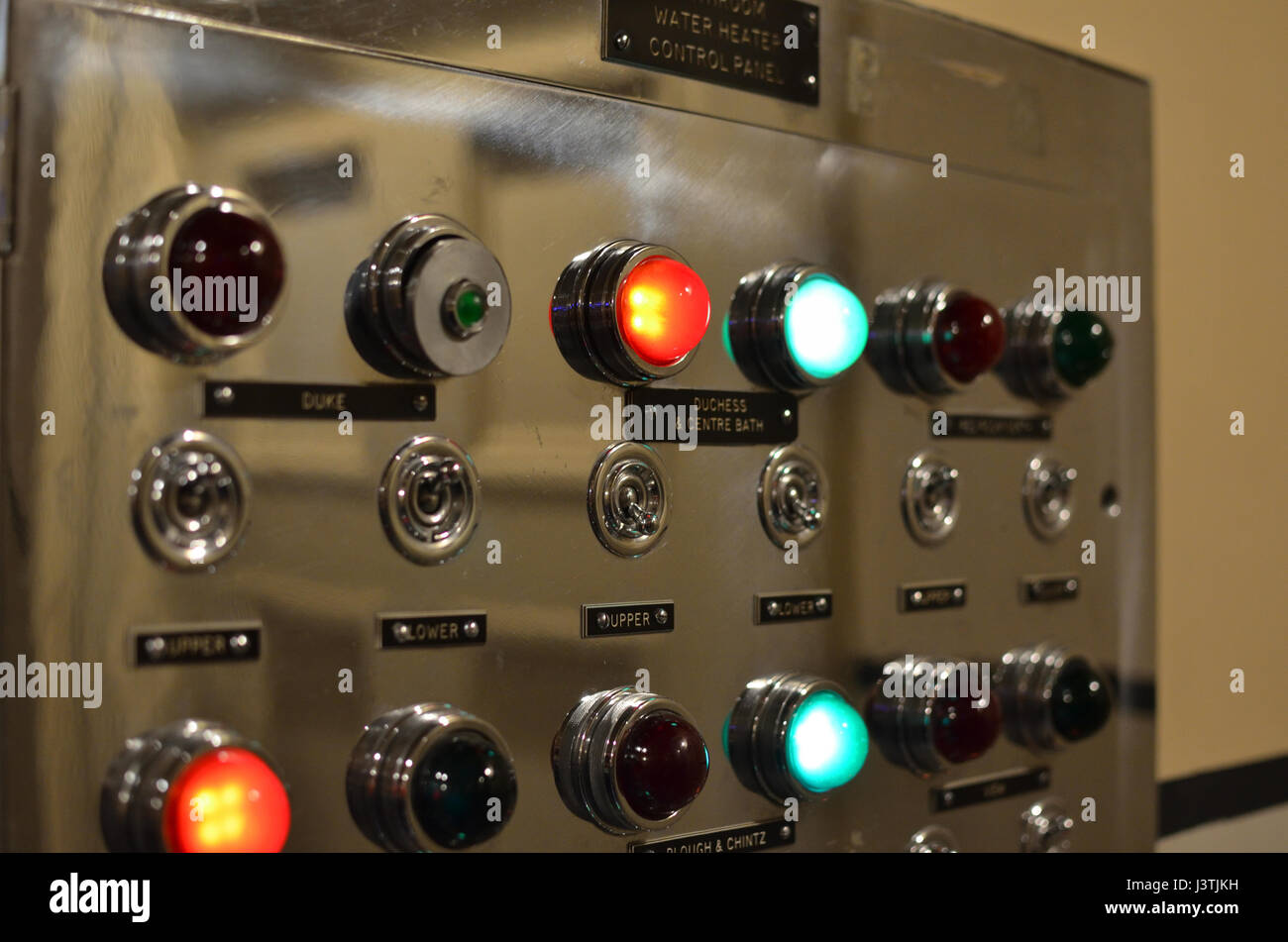 Control panels at Chatsworth House Derbyshire UK Stock Photo - Alamy