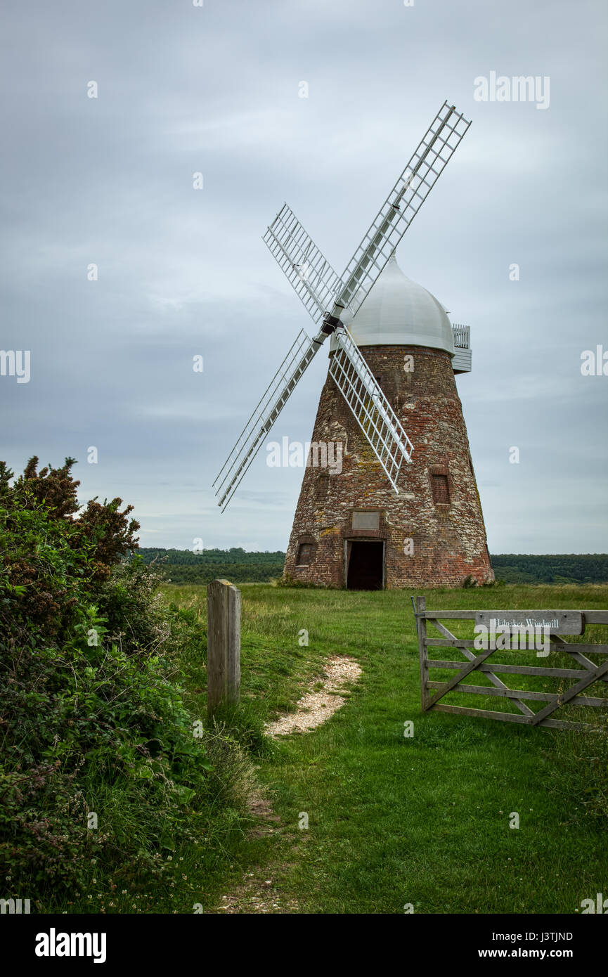 View of Halnaker Windmill Stock Photo - Alamy