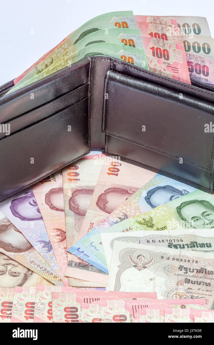 The Thai currency of Thailand is bath,an Wallet Thai bath values Stock ...