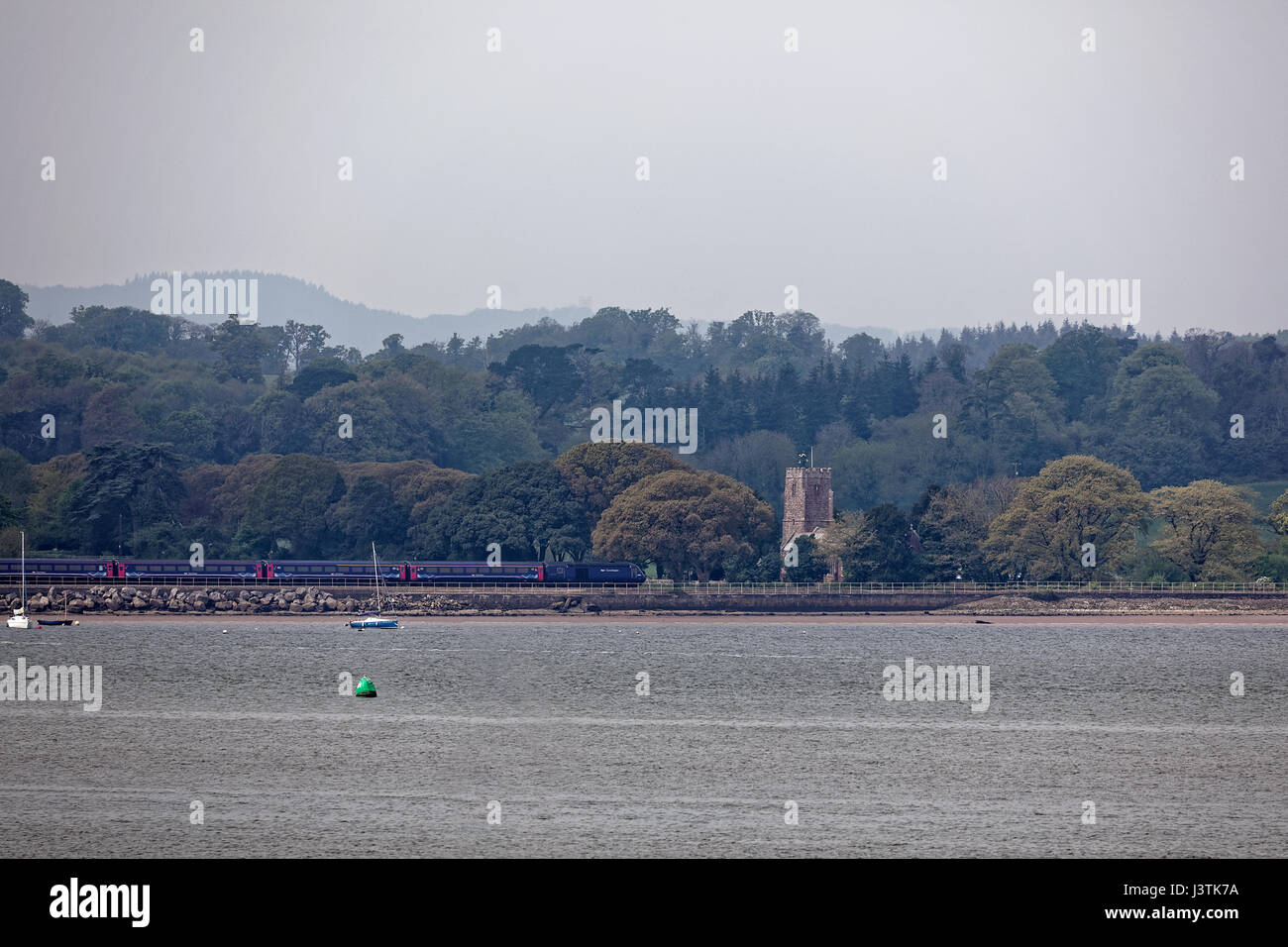 First Great Western intercity train on the Riviera Line moving left to ...