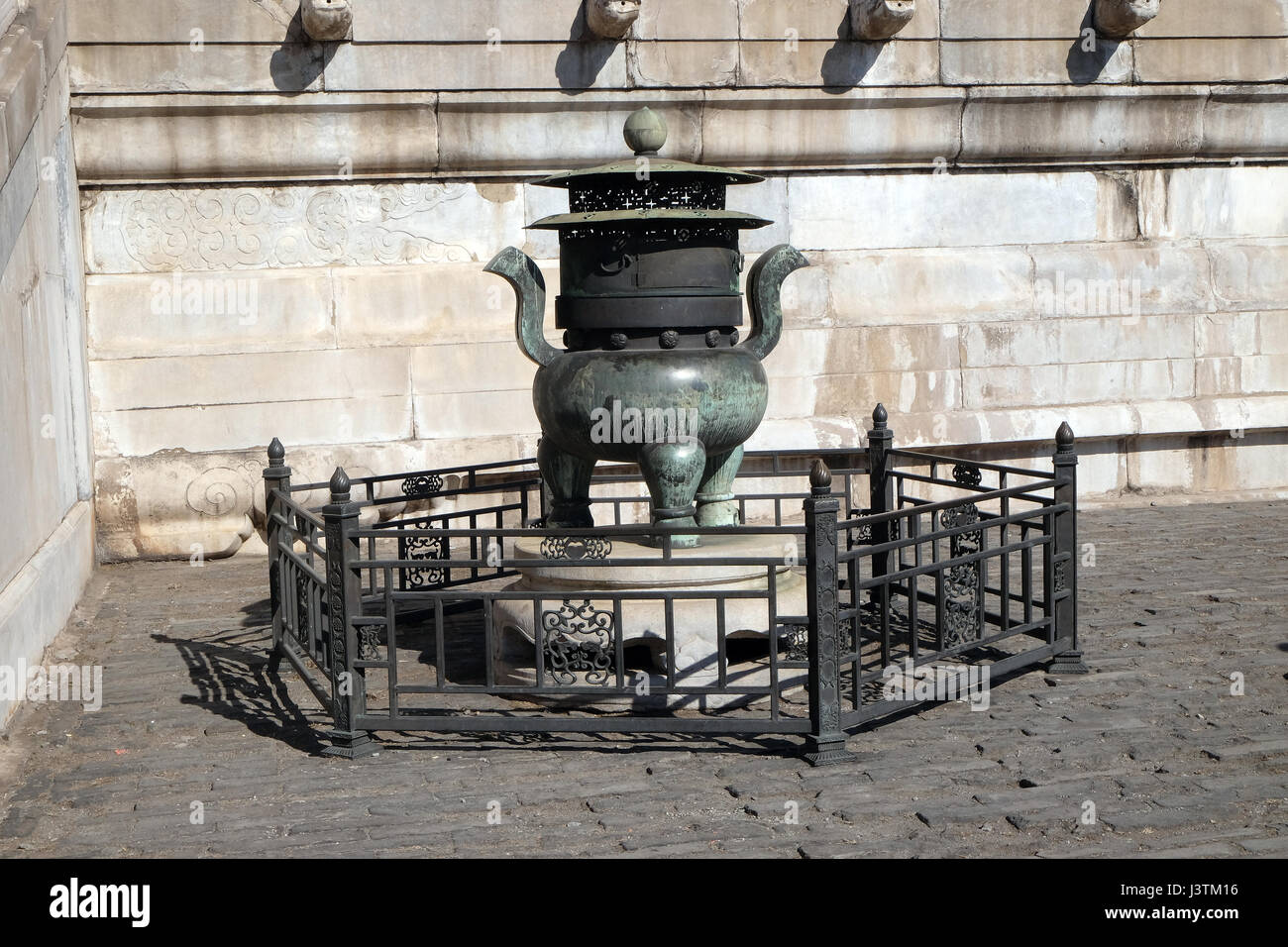 Ancient water jug in The Forbidden City, Beijing, China, February 23 ...