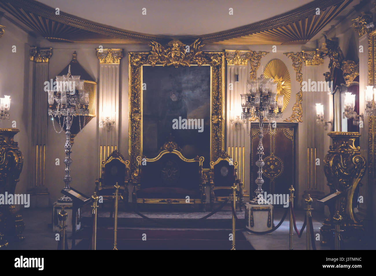 cairo, egypt, may 6, 2017: view inside throne hall of muhammad ali at ...
