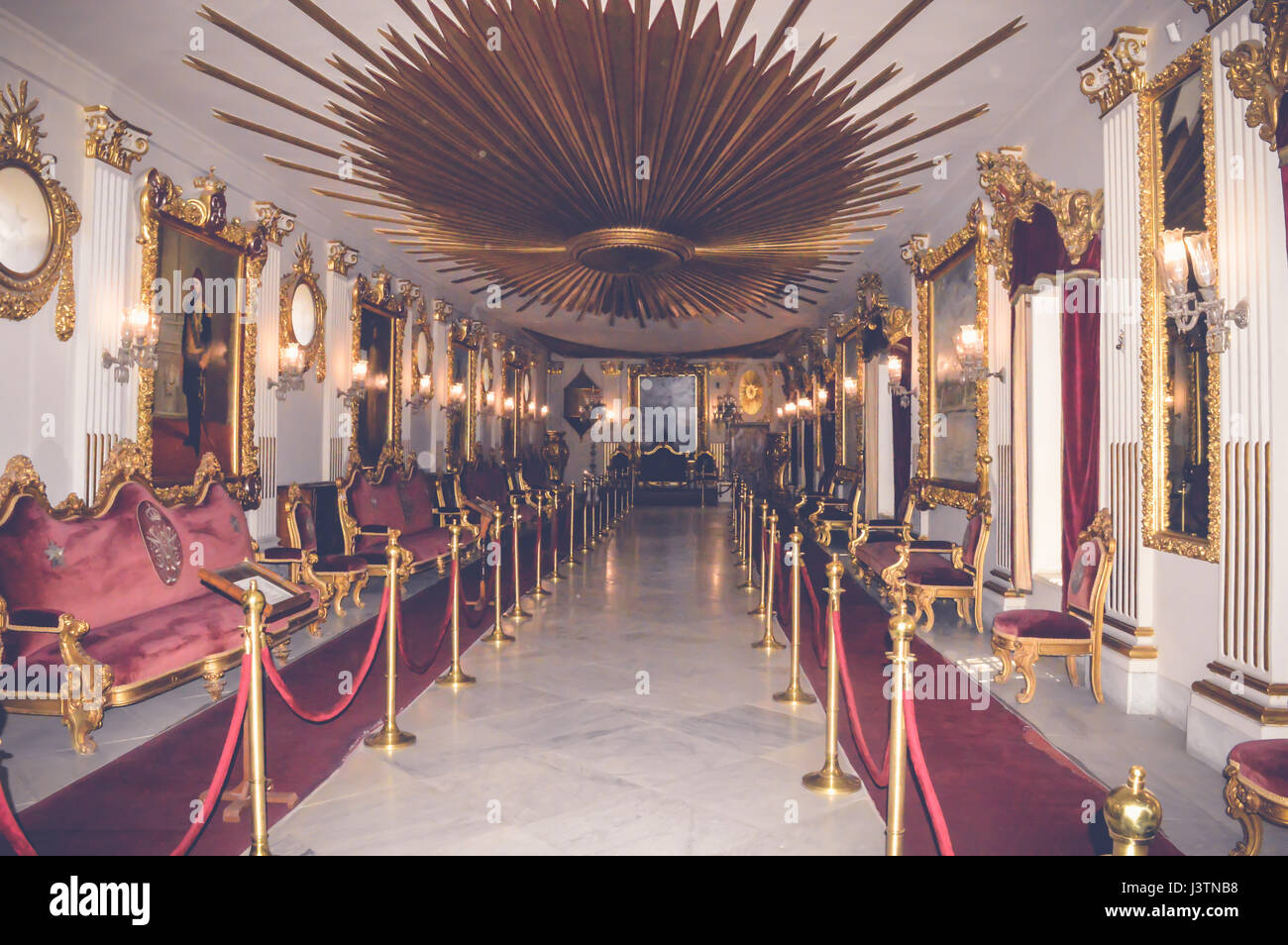 cairo, egypt, may 6, 2017: view inside throne hall of muhammad ali at ...