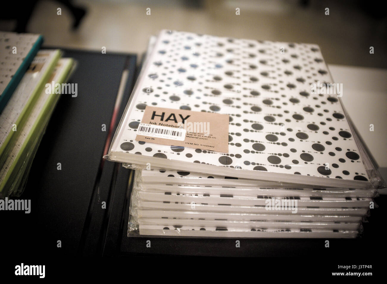 Hay brand notebooks on display in Selfridges, Oxford Street, London ...