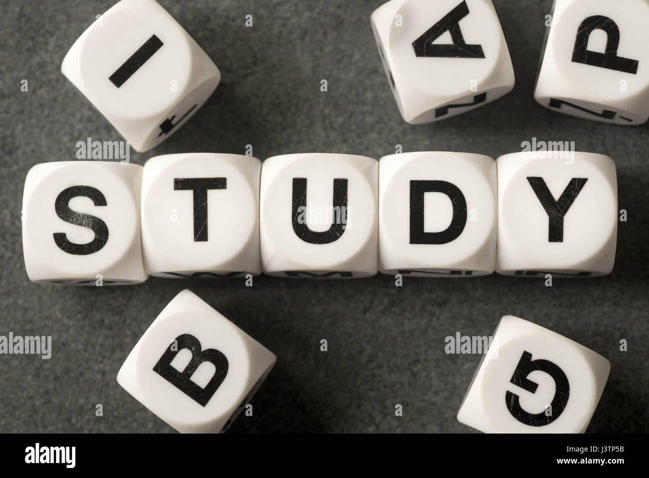 word study on white toy cubes Stock Photo - Alamy