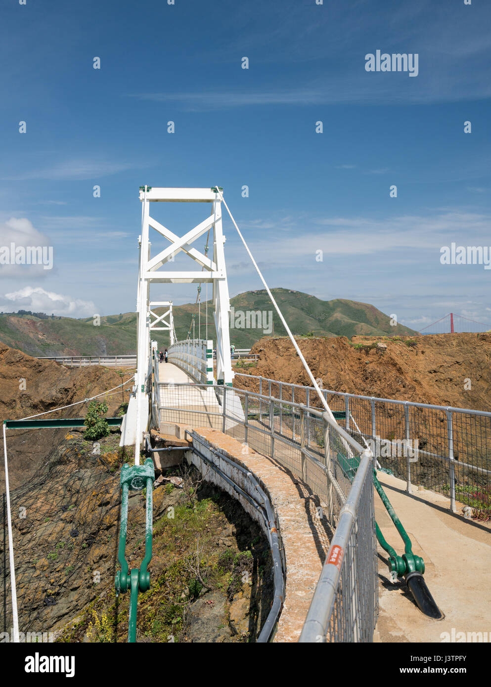 Bridge leading to the lighthouse at Point Bonita Marin County Stock ...