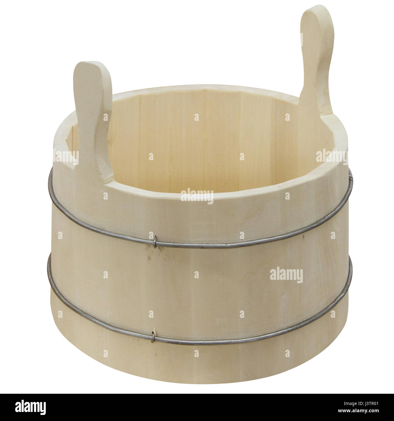 Wooden bucket for soaking broom Stock Photo - Alamy