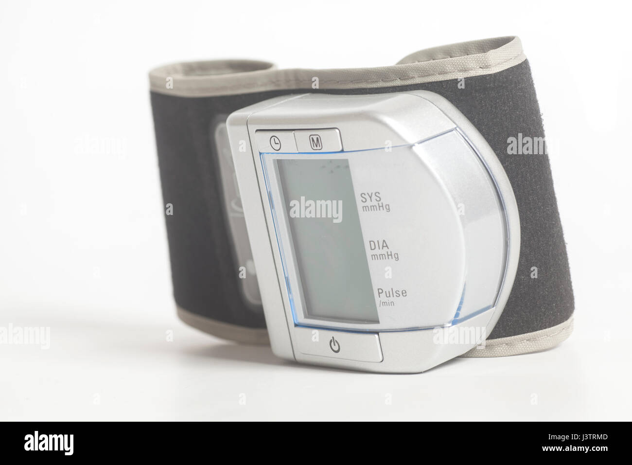 Digital Blood Pressure Monitor on white background Stock Photo - Alamy