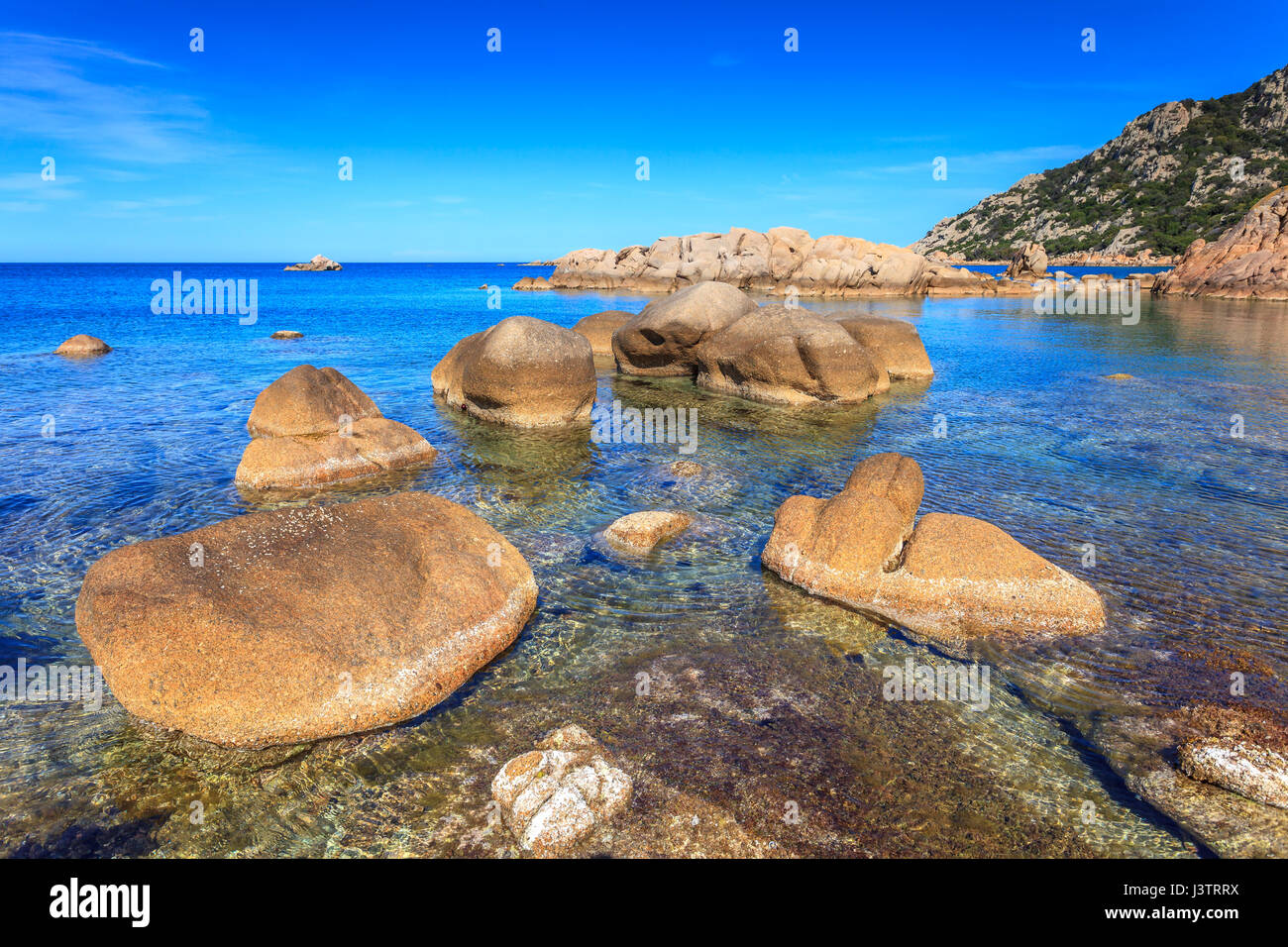 The beautiful coastline around Capo Ceraso, Sardinia Stock Photo - Alamy