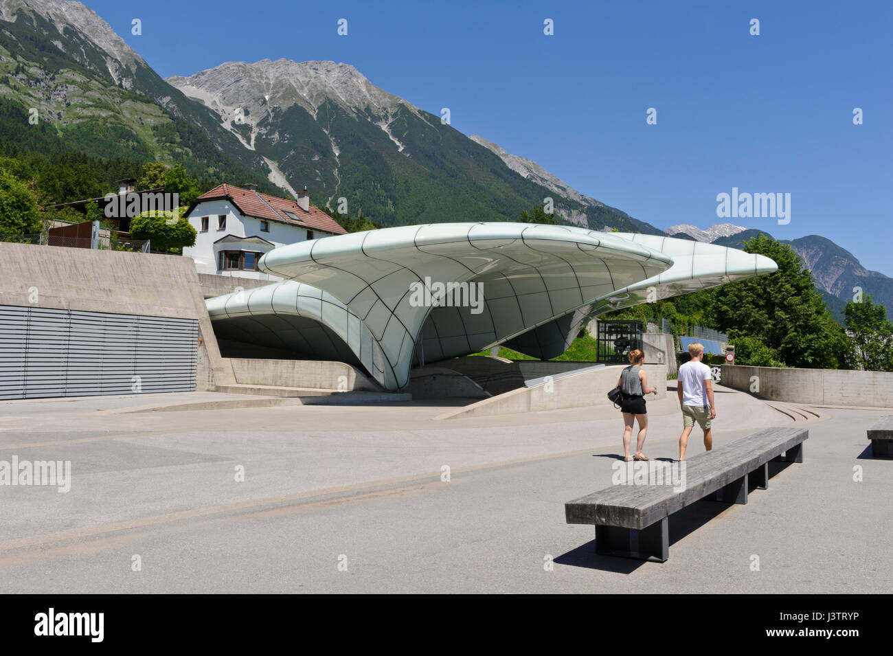 The exterior of the Hungerburg Funicular Station, Tirol, Austria Stock ...