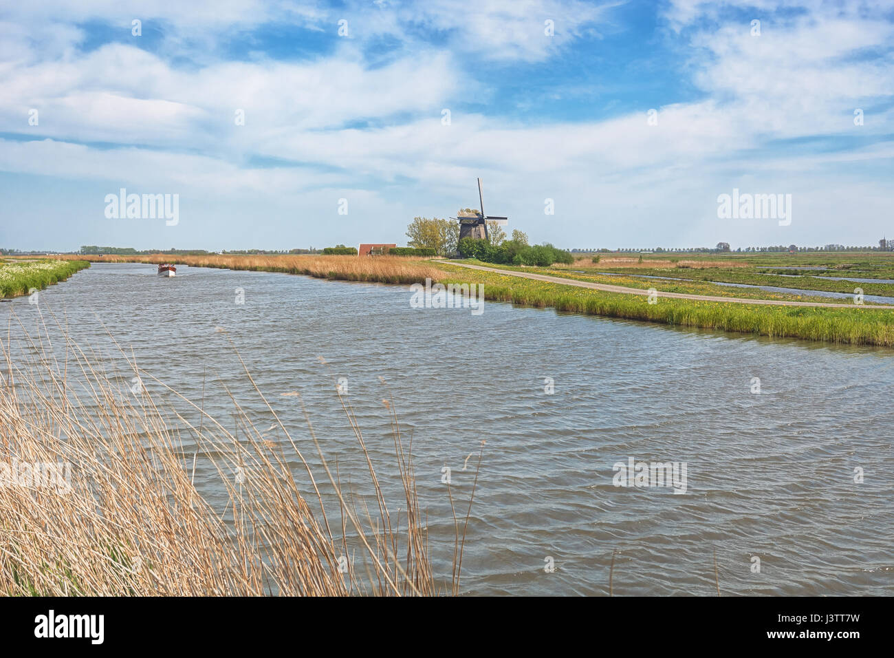 Beautiful canal in polder hi-res stock photography and images - Alamy