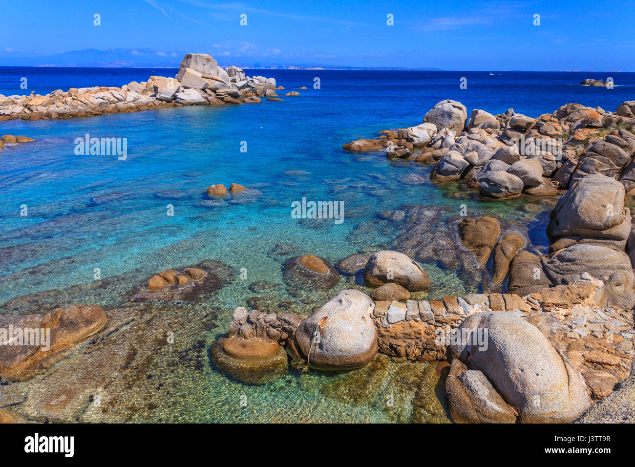 Rocky coast at capo testa hi-res stock photography and images - Alamy