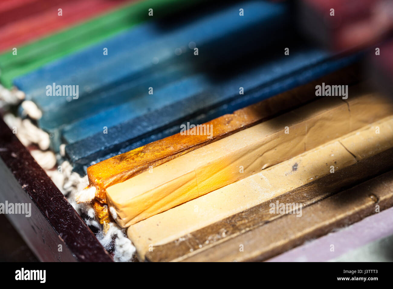 lot of wax sticks Stock Photo - Alamy
