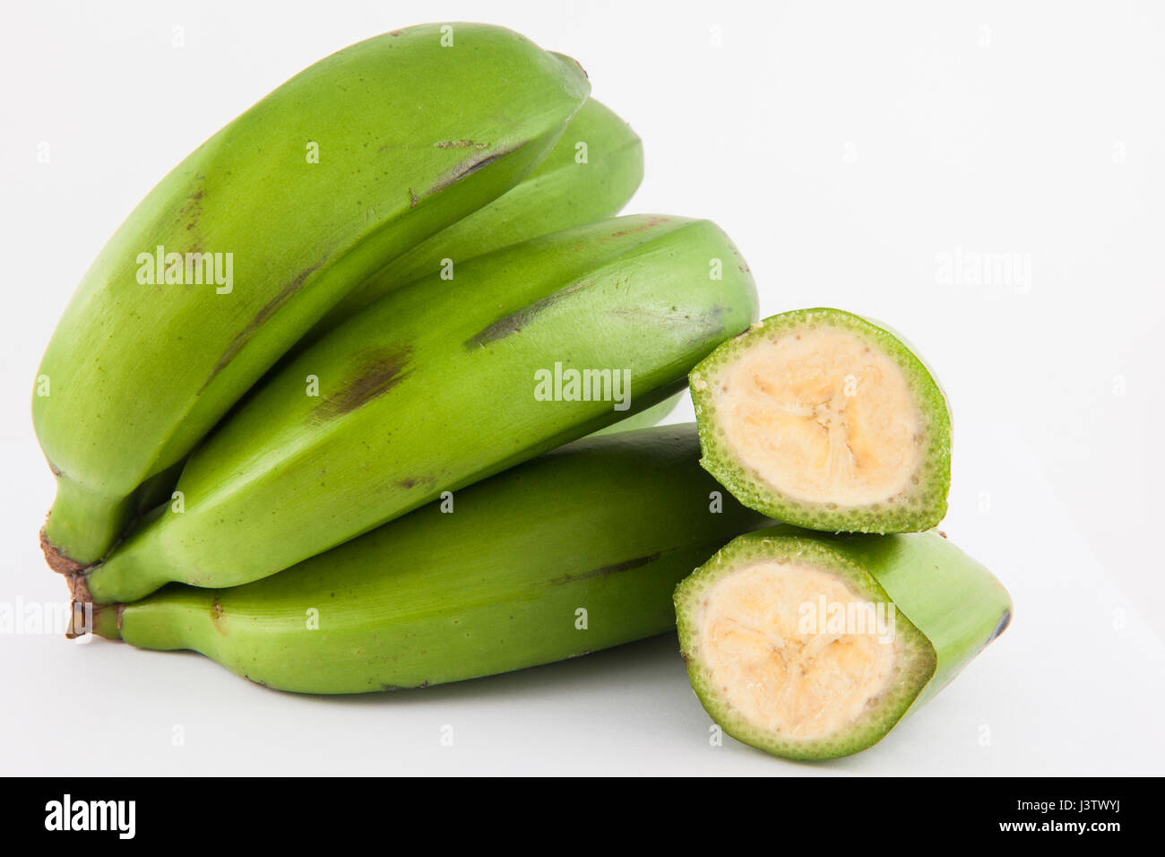 Type of banana called guineo or bocadillo (Musa acuminata) isolated in ...